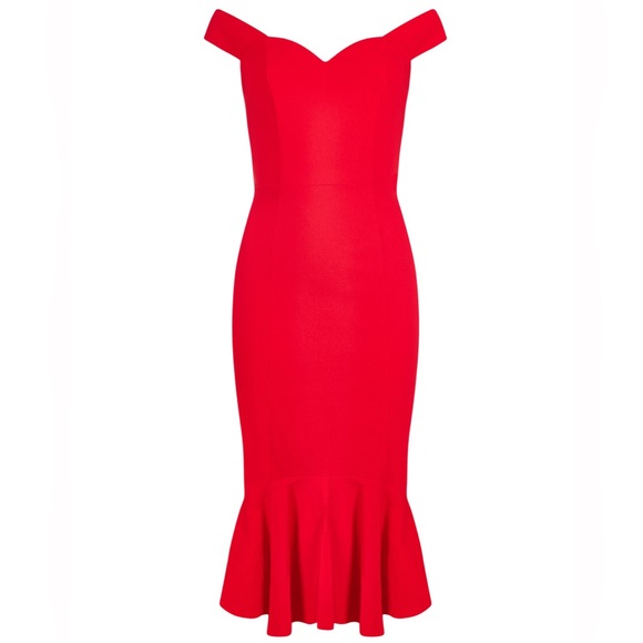 Collectif | Dresses | Collectif Red Josephine Fishtail Dress 4xluk22 ...